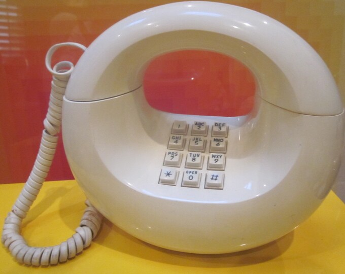 DONUT BAGEL SCULPTURA Eames Era Funky Retro Mod Bell Telephone Phone - Etsy