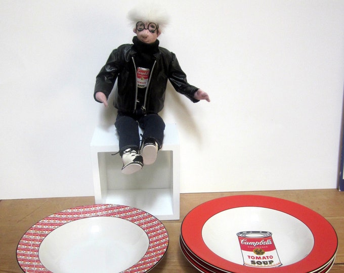 Set 4 Andy Warhol Campbell Soup block Art SOUP Bowls Plates - Etsy