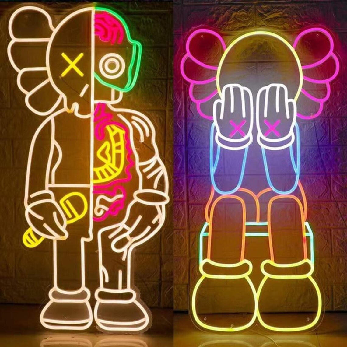 Custom KAWS LED Neon Sign KAWS Butt Custom Street Fashion | Etsy