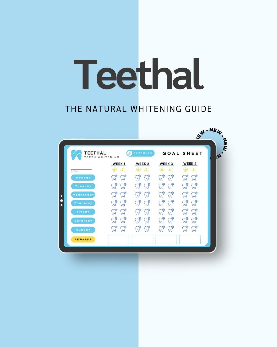 Teeth Whitening Goal Tracker | Printable Dental Routine Sheet | Teethal ...