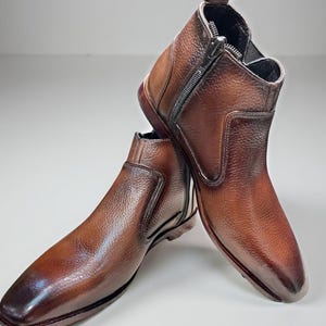 New Dressing Boot Handmade Ankle Boots Brown Shoe for Men |dressing ...