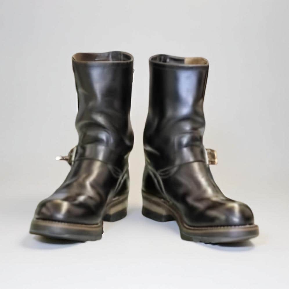 Handmade Black Leather Motorcycle Boots: Men's Logger Style - Etsy