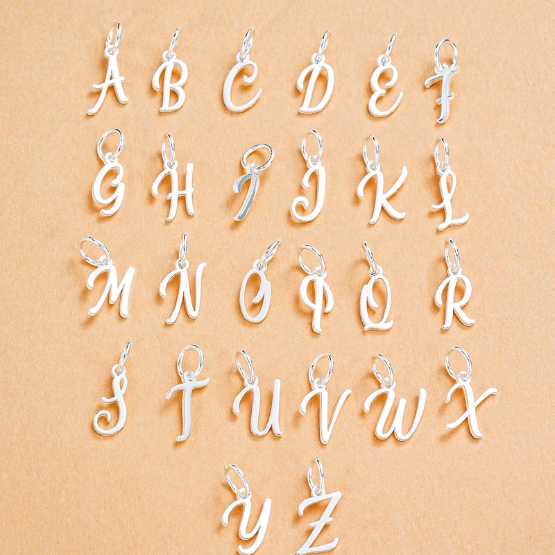 White Initial D Pendant - Etsy UK