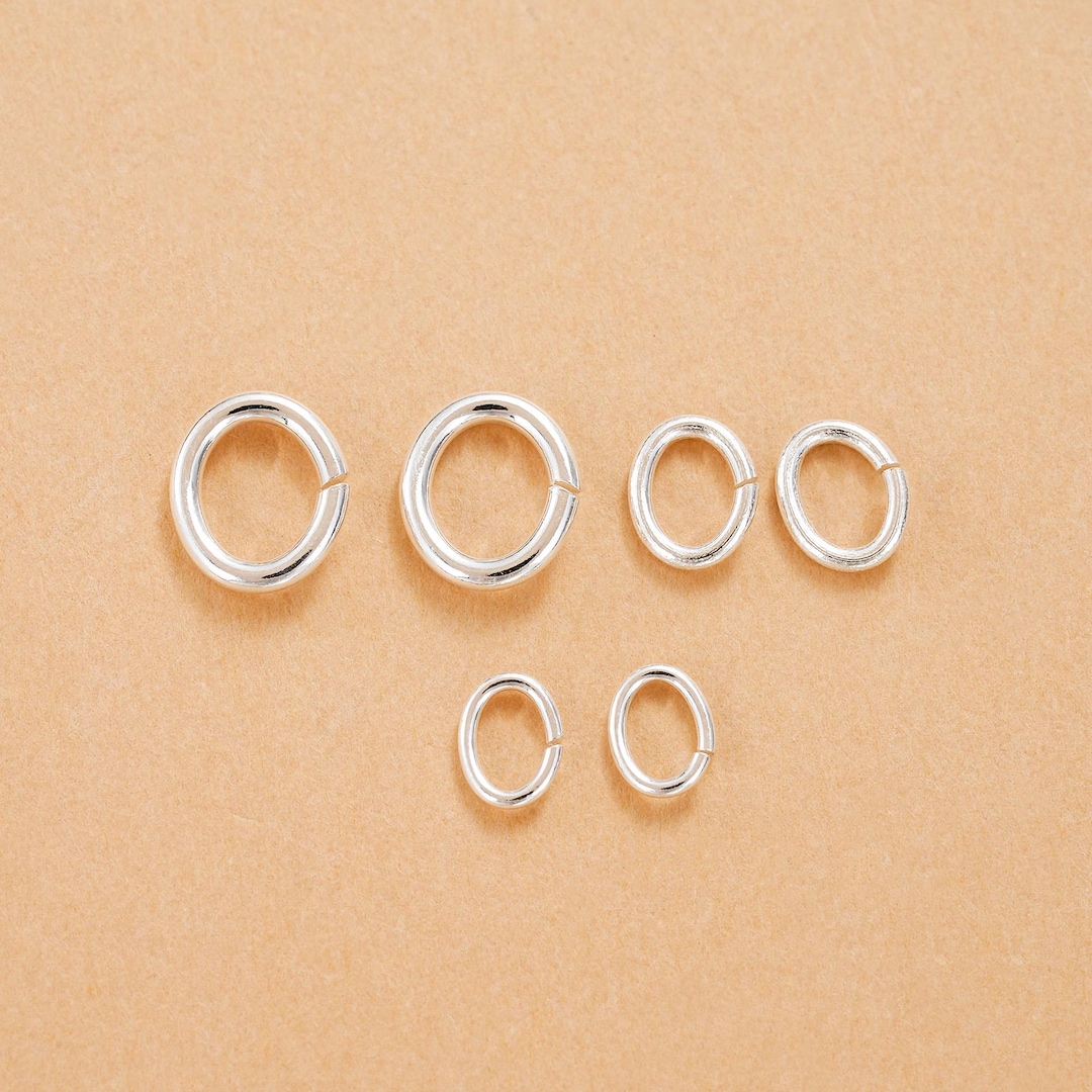 5/10PCS 925 Sterling Silver Oval Jump Rings, Open Connector Links for ...