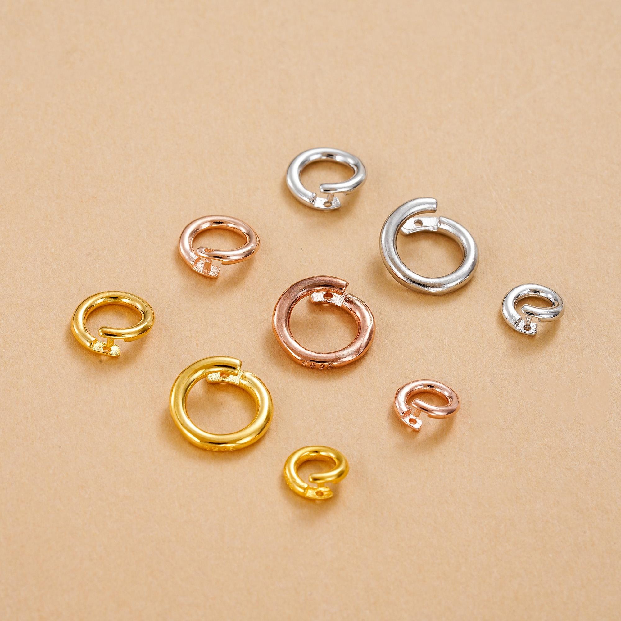 925 Sterling Silver Locking Jump Rings, Secure Connectors for Handmade ...