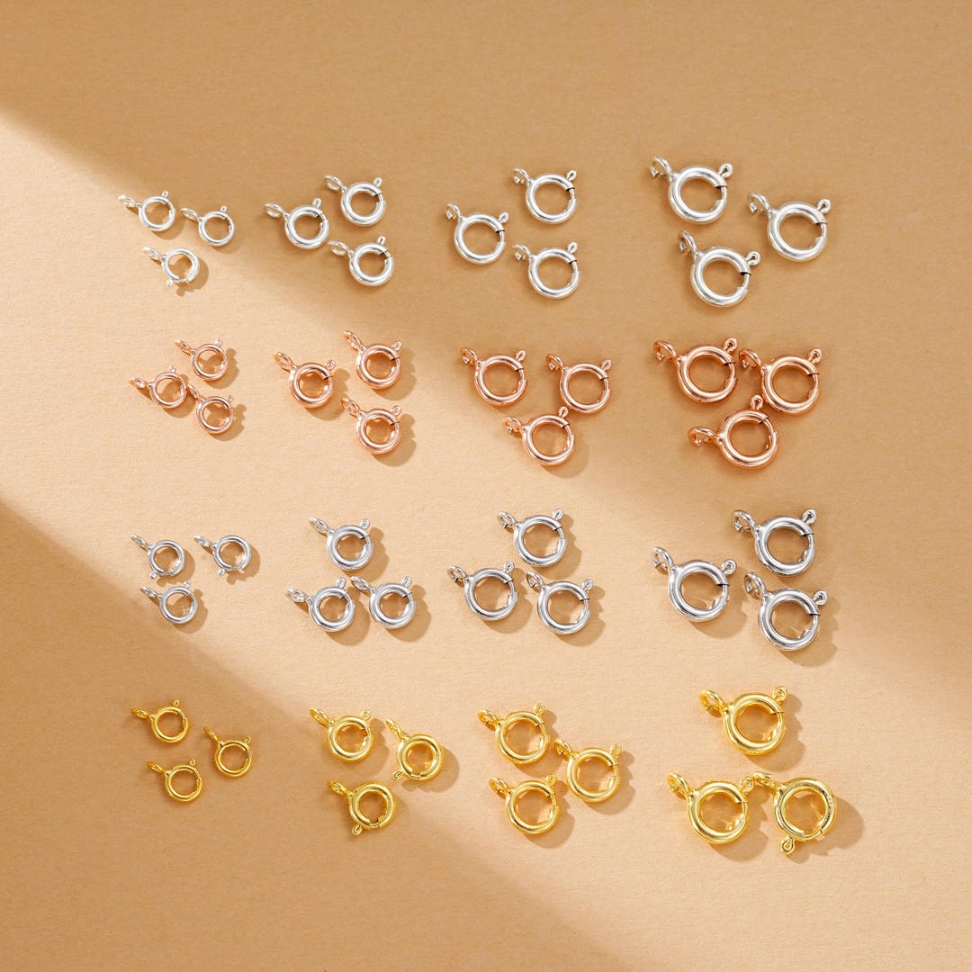 5/50PCS 925 Sterling Silver Spring Clasp, Silver Necklace Bracelet ...