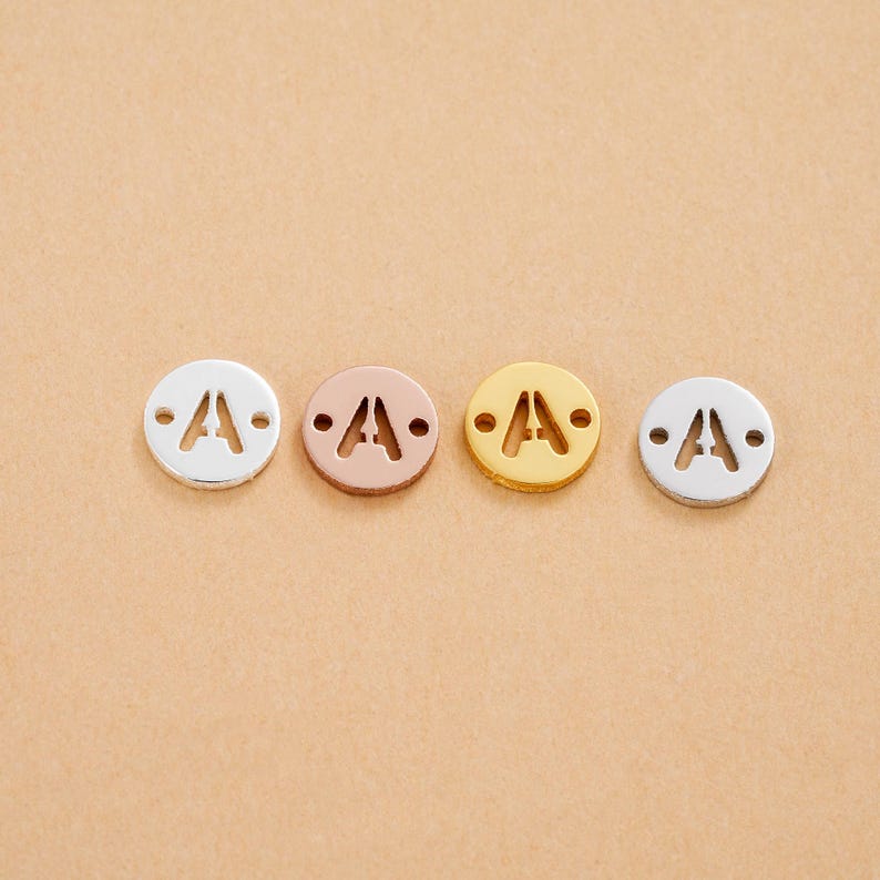 925 Sterling Silver Alphabet Charm A-Z, Customizable Initial Letter ...
