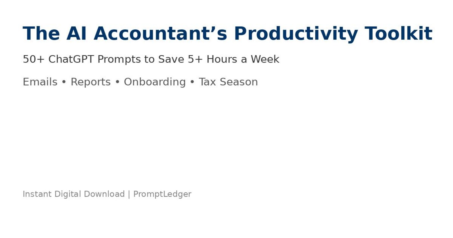 Chatgpt Toolkit | 50+ Chat GPT Accounting Prompts for Bookkeepers ...