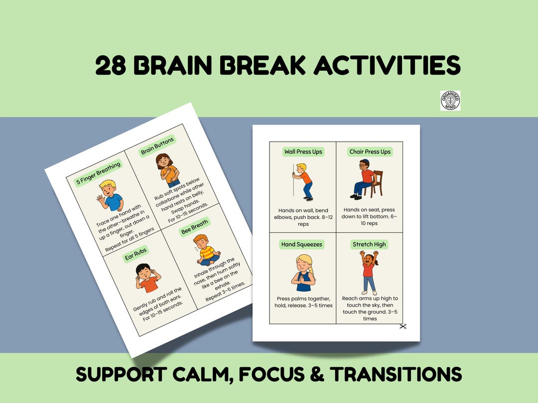 Brain Breaks Cards. Classroom Management. Movement Breaks. SEL. 28 ...
