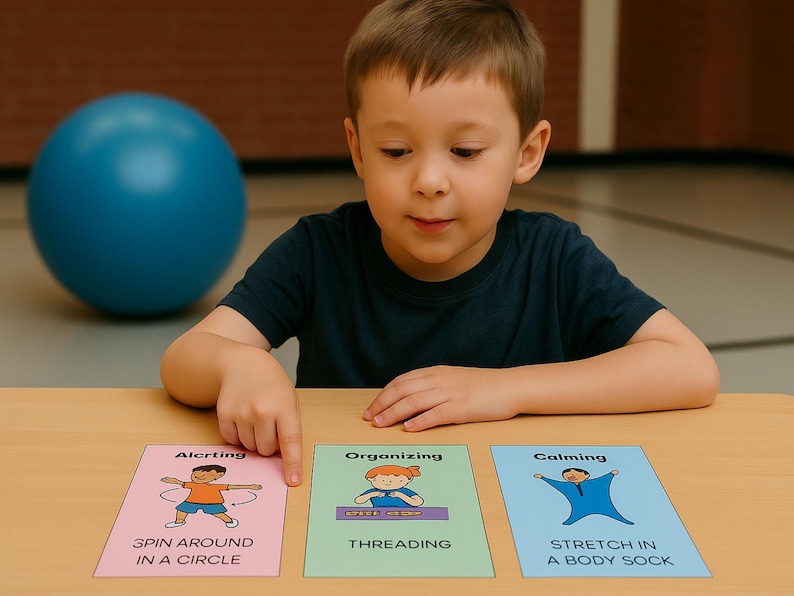 Sensory Circuit Cards - 60 Printable Visuals -sensory and Movement ...