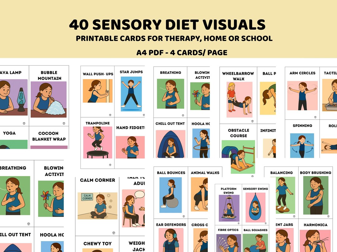 Sensory Diet Cards | Sensory Break Ideas | Sensory Digital Download ...