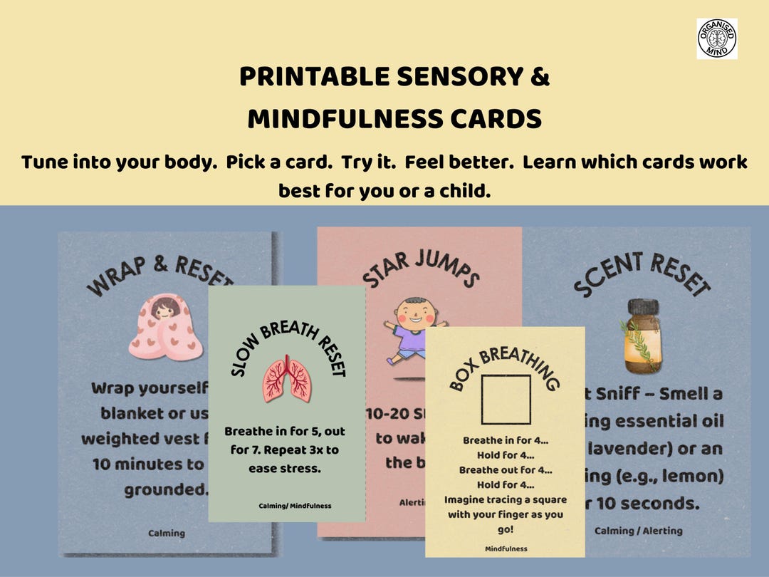 Sensory Diet Activity Cards | 52 Fun Ways to Stay Calm, Focused and ...