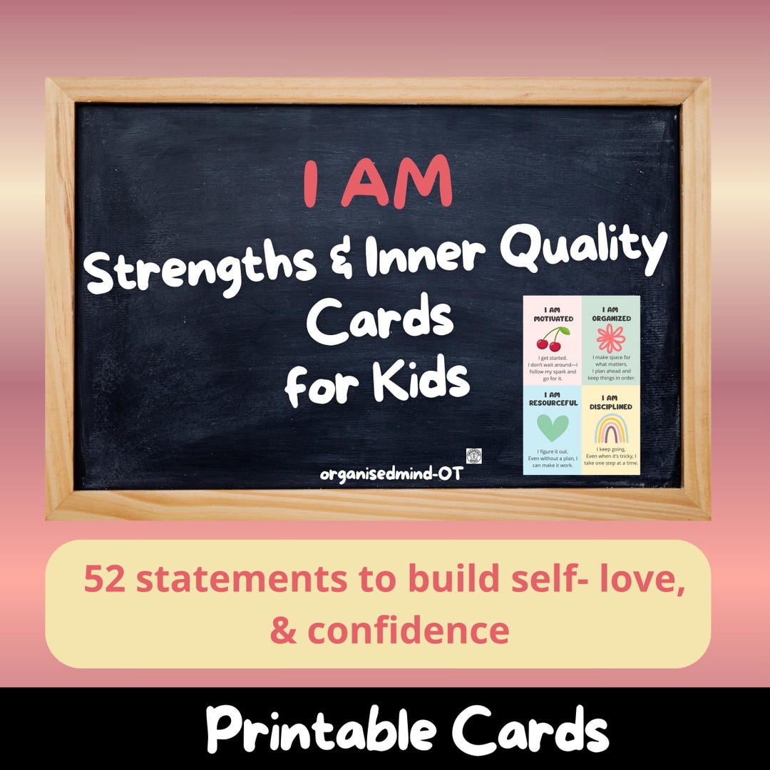 Strengths & Inner Qualities Cards. Printable Cards. Affirmations for ...