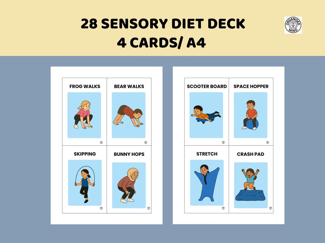 28 Sensory Activity Cards: Visual Schedule, Brain Breaks (A4 PDF ...