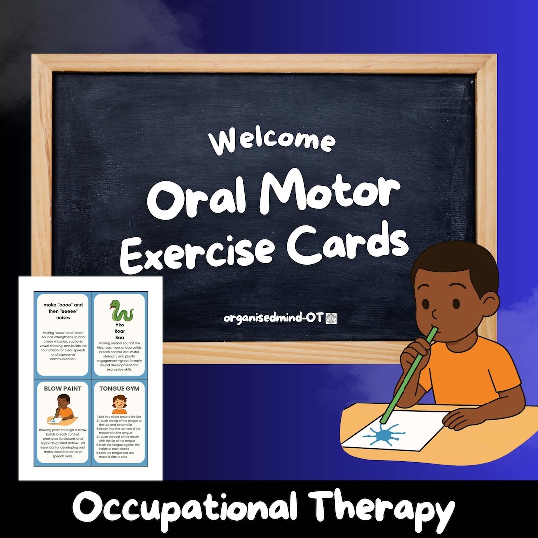 Oral Motor Activity Cards- Sensory Seeking & Regulation. OT - Etsy ...