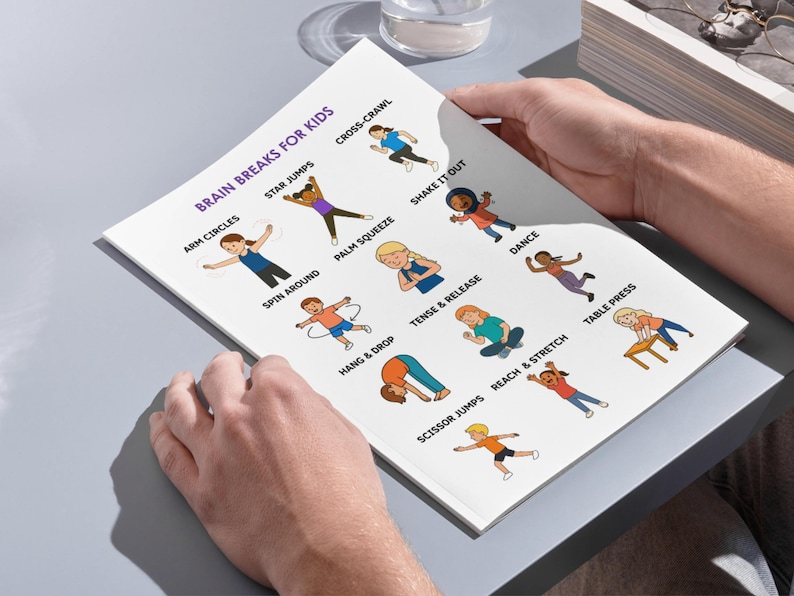 Brain Breaks and Movement Breaks. Activity Chart. Occupational Therapy ...