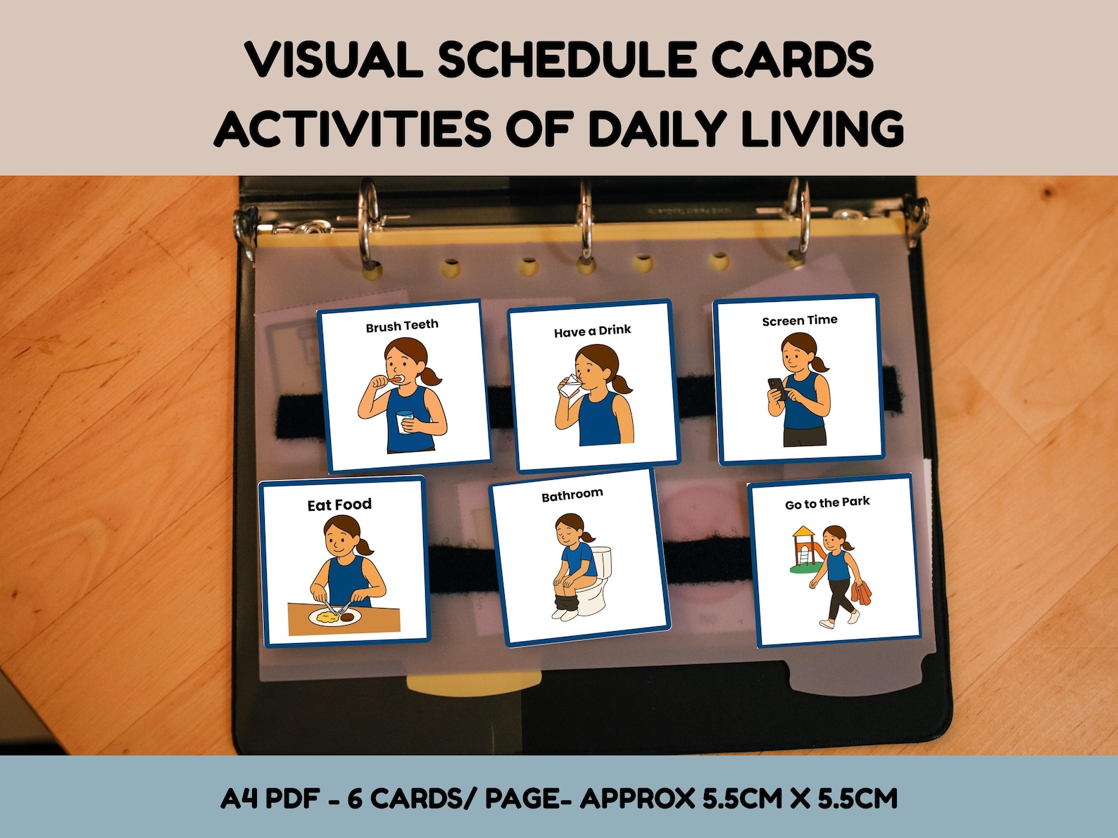 Visual Schedule Cards for Kids| Visual Cue Cards & Charts for Children ...