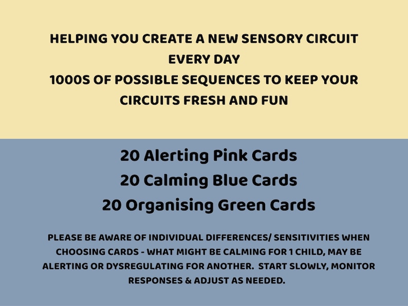 Sensory Circuit Cards – 60 Printable Visuals, Occupational Therapy ...
