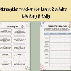 Strengths Activity | Strengths Tracker Printable | Via-inspired ...