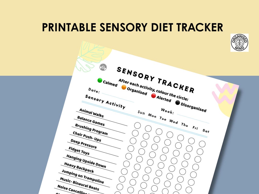 Printable Sensory Tracker for Kids | Daily Nervous System Support ...