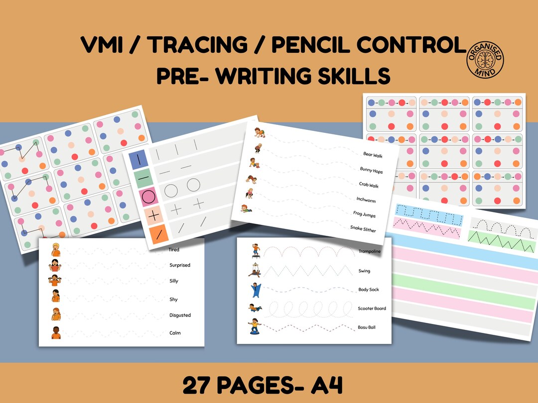 Pre-writing Sheets. Pencil Control. Occupational Therapy Worksheets ...