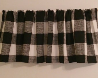 Buffalo Check Valance - Etsy