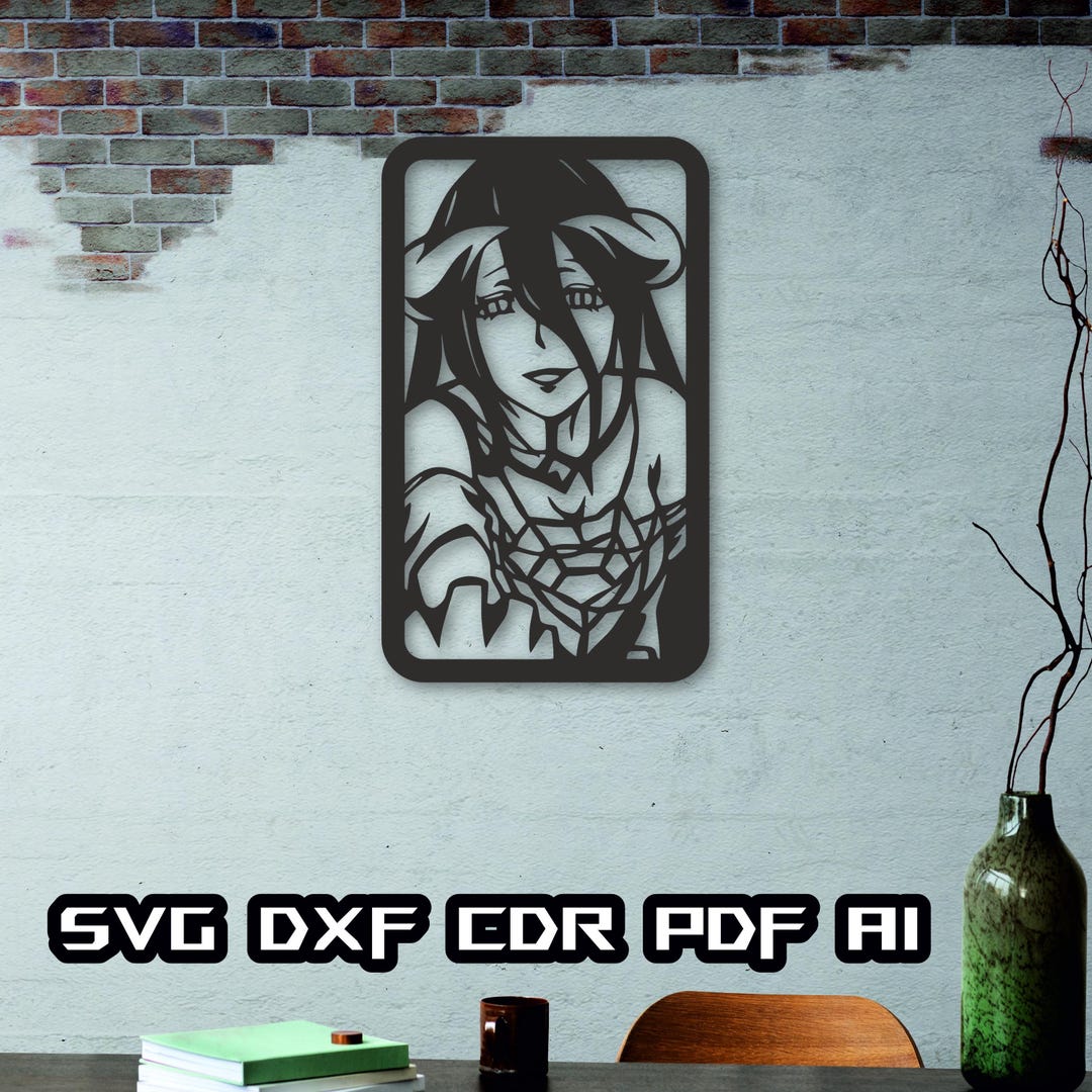 Overlord Albedo Anime Manga Svg Dxf Cdr Pdf Ai Digital Vector File for ...