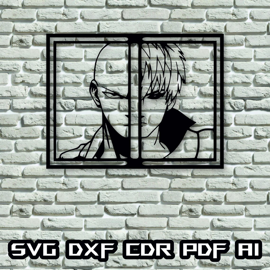 One Punch Man Saitama Genos Anime Manga Svg Dxf Cdr Pdf Ai Digital ...