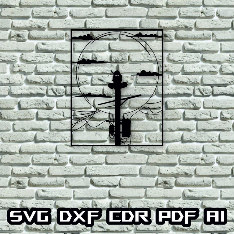 Naruto Itachi Uchiha Moon Scene Anime Manga Svg Dxf Cdr Pdf Ai Digital ...