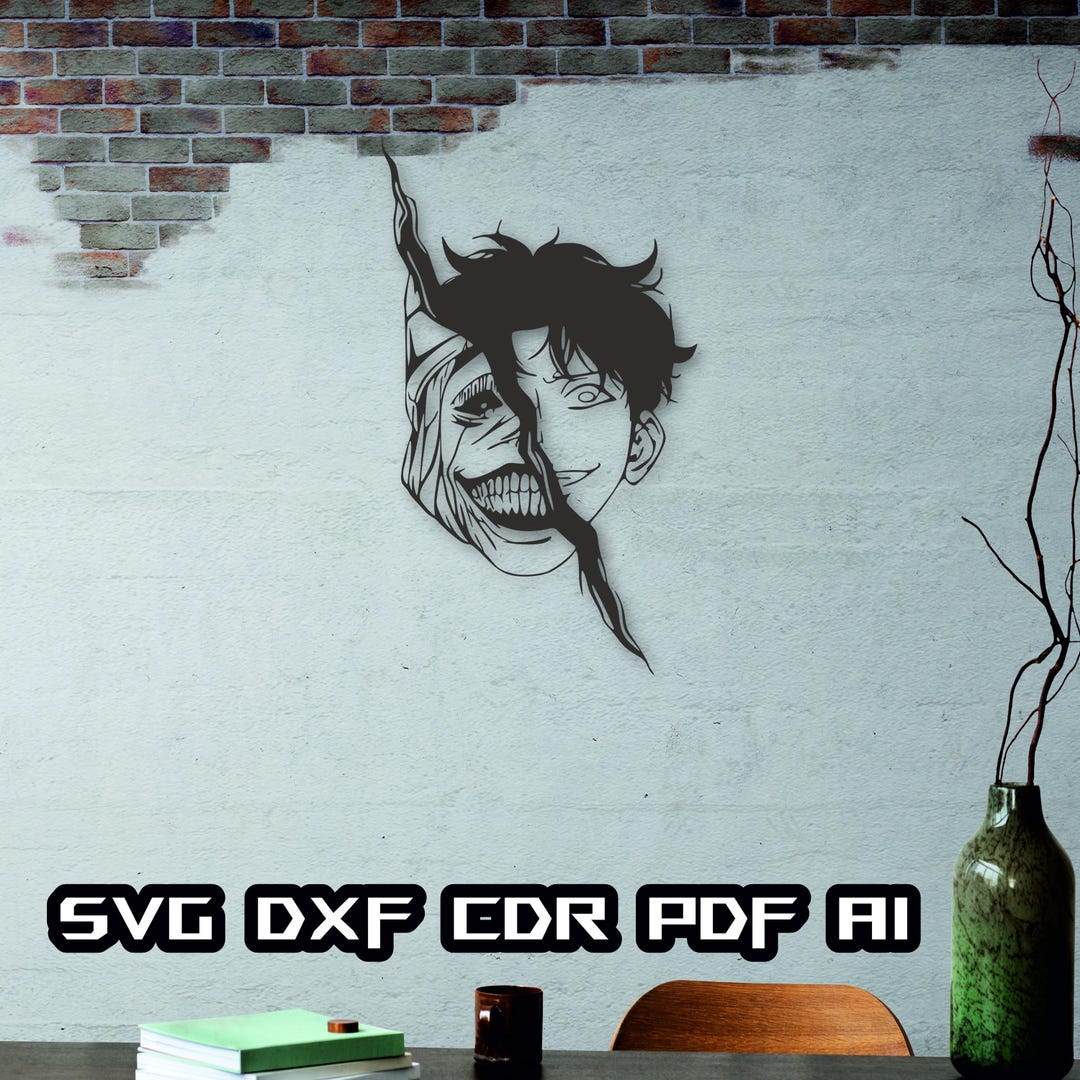 Solo Leveling Sung Jin Woo Split Face Anime Manga Svg Dxf Cdr Pdf Ai ...