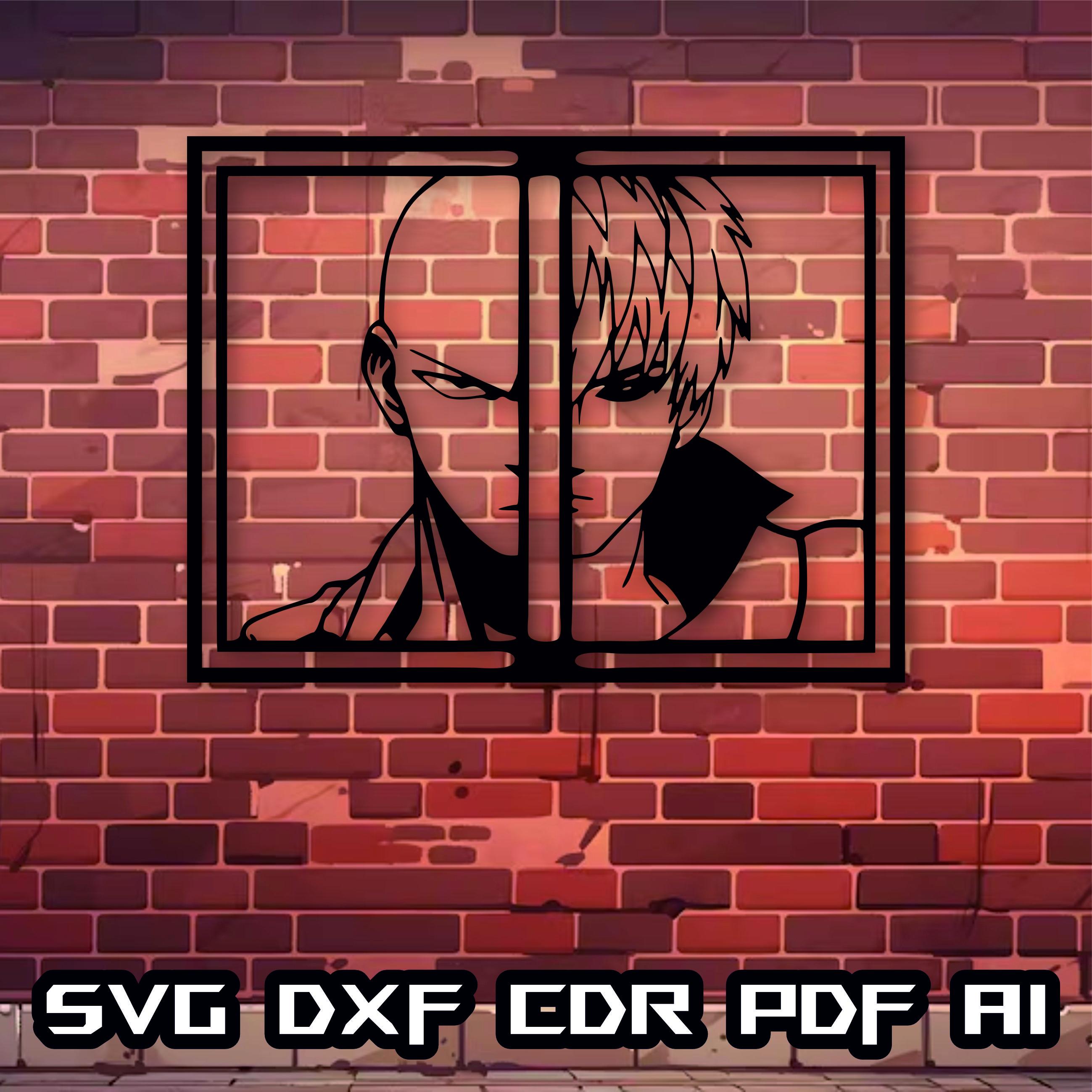 One Punch Man Saitama Genos Anime Manga Svg Dxf Cdr Pdf Ai Digital ...