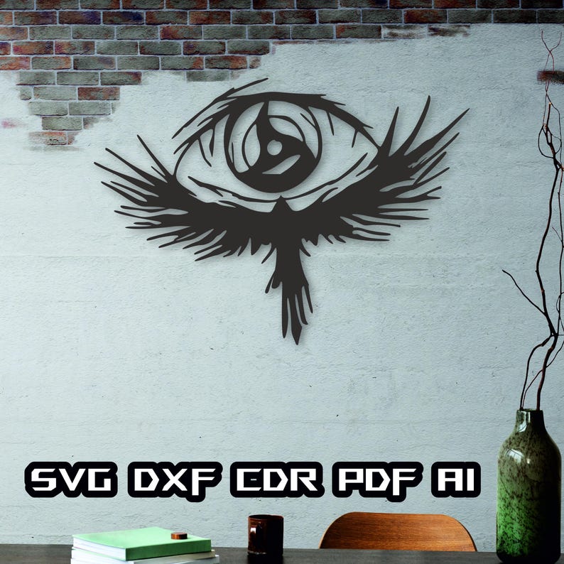 Naruto Itachi Uchiha Mangekyou Sharingan Eye Svg Dxf Cdr Pdf Ai Digital ...