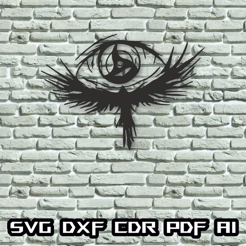 Naruto Itachi Uchiha Mangekyou Sharingan Eye Svg Dxf Cdr Pdf Ai Digital ...