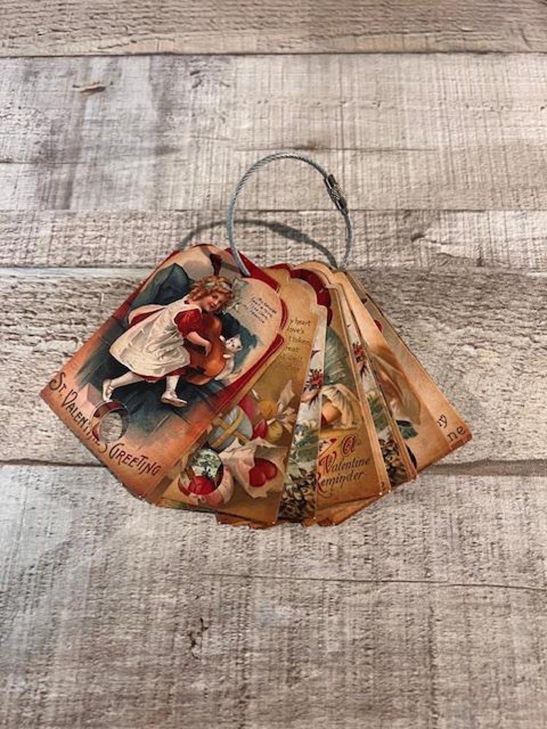 Vintage Valentine's Day Floss Drops | Floss Keepers | Floss Cards Set ...