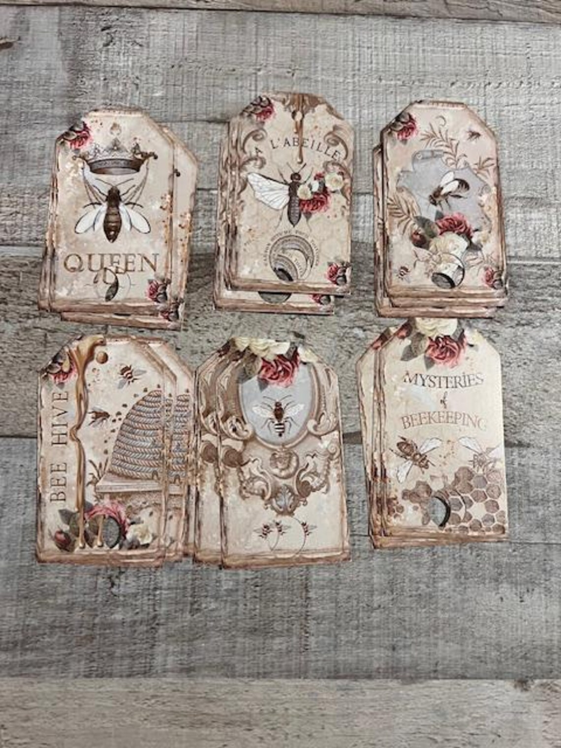 Vintage Honey Bee Floss Drops | Floss Keepers | Floss Cards Set of 18 ...