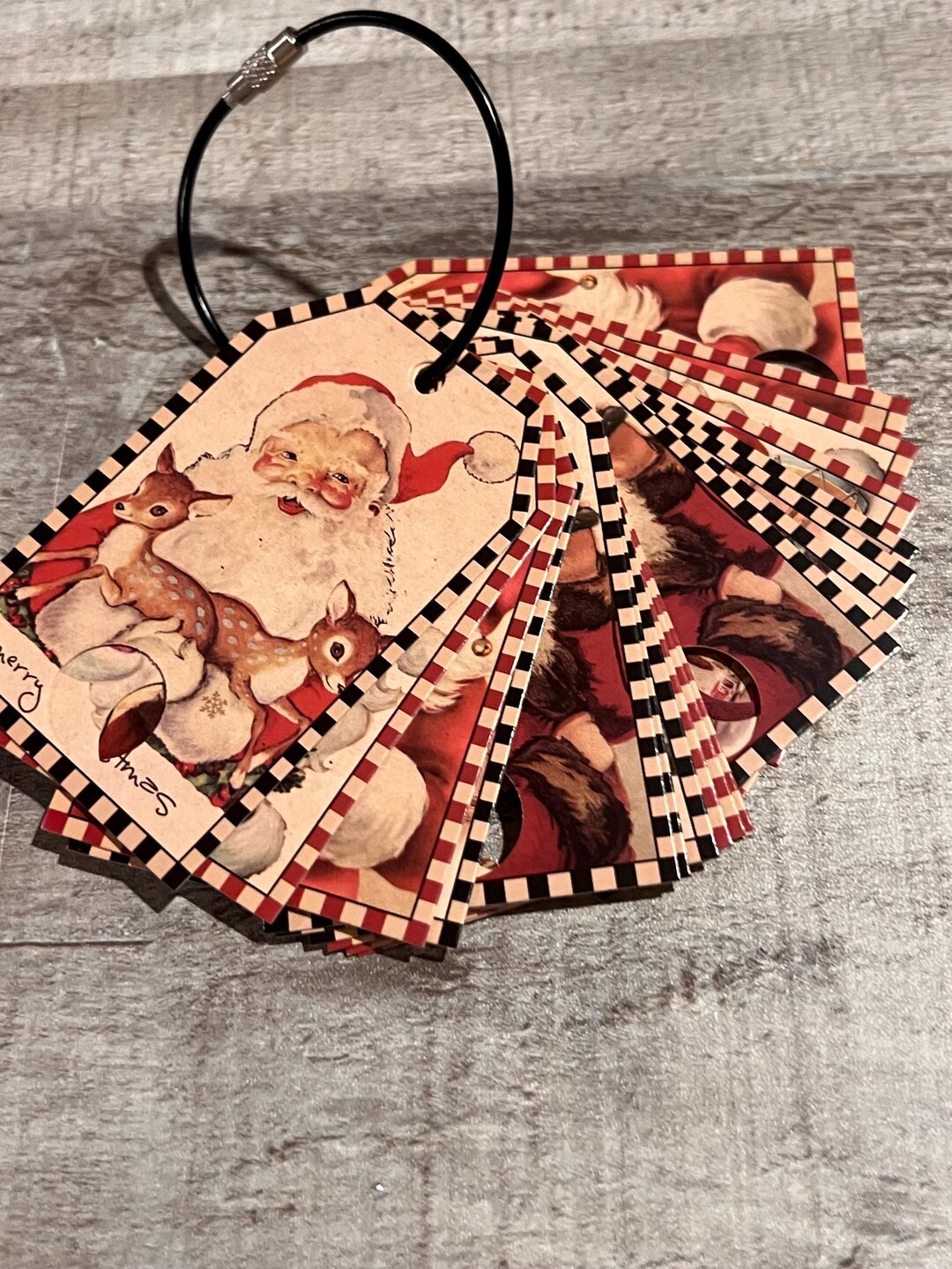 Vintage Santa Floss Drops | Floss Keepers | Floss Cards Set of 18 | S1 ...