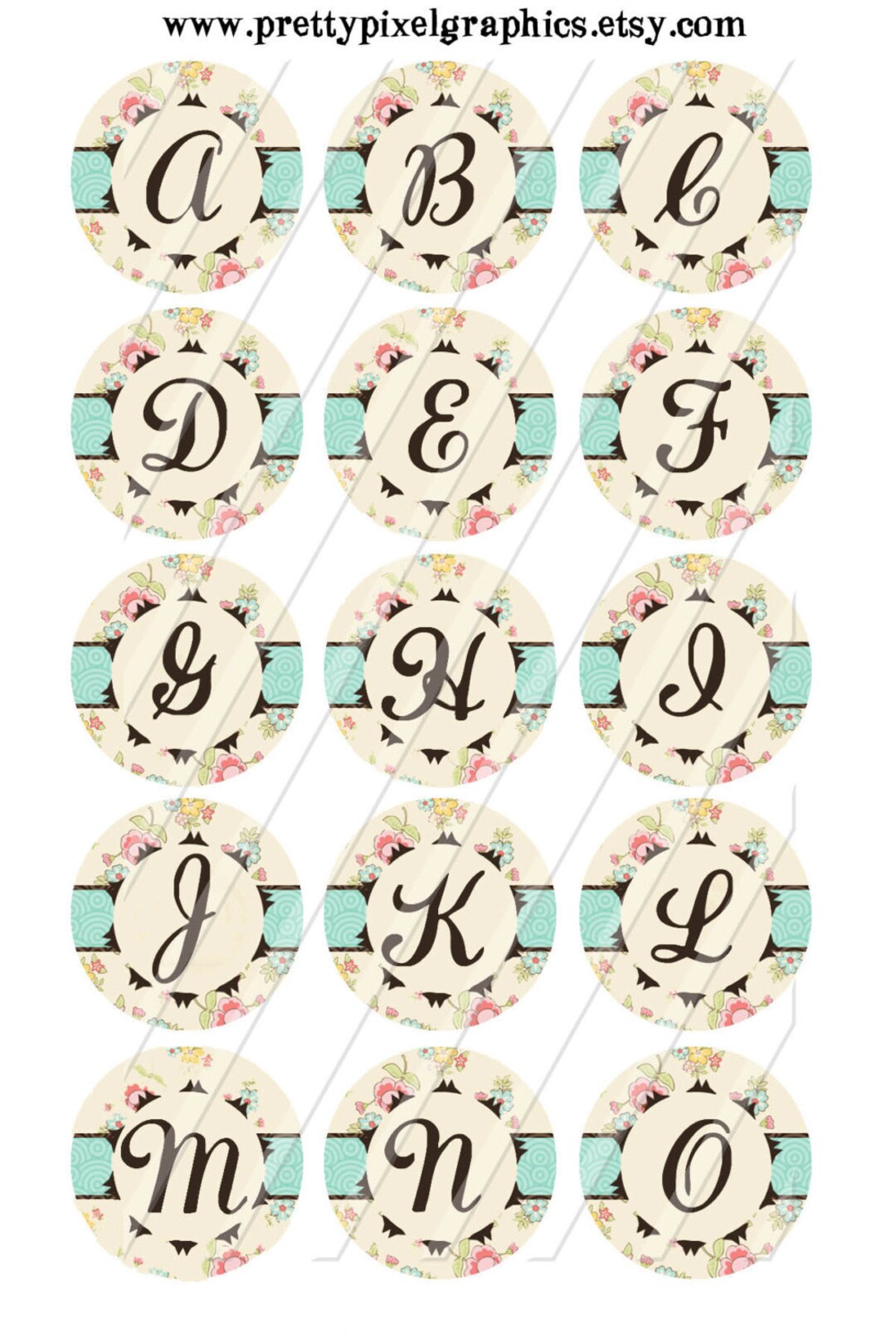 INSTANT Download-bottlecaps-1 Inch Circle-alphabet Plus EXTRAS - Etsy