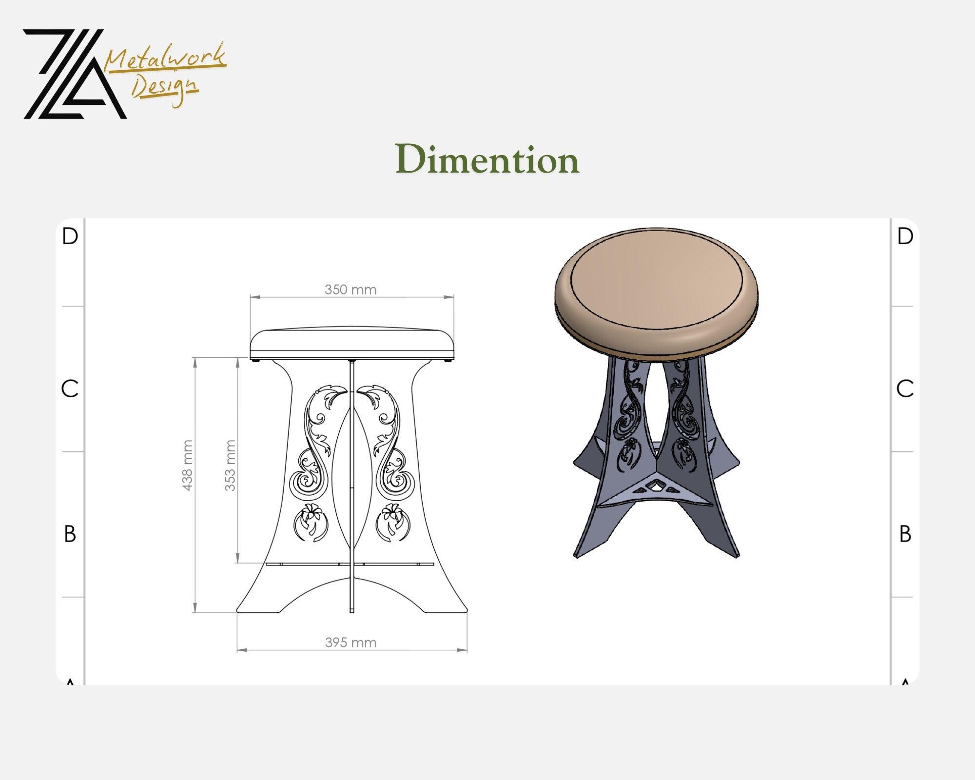 DIY Chair Metal Design, CNC Laser Cut DXF Files, Plasma Cutting - Etsy
