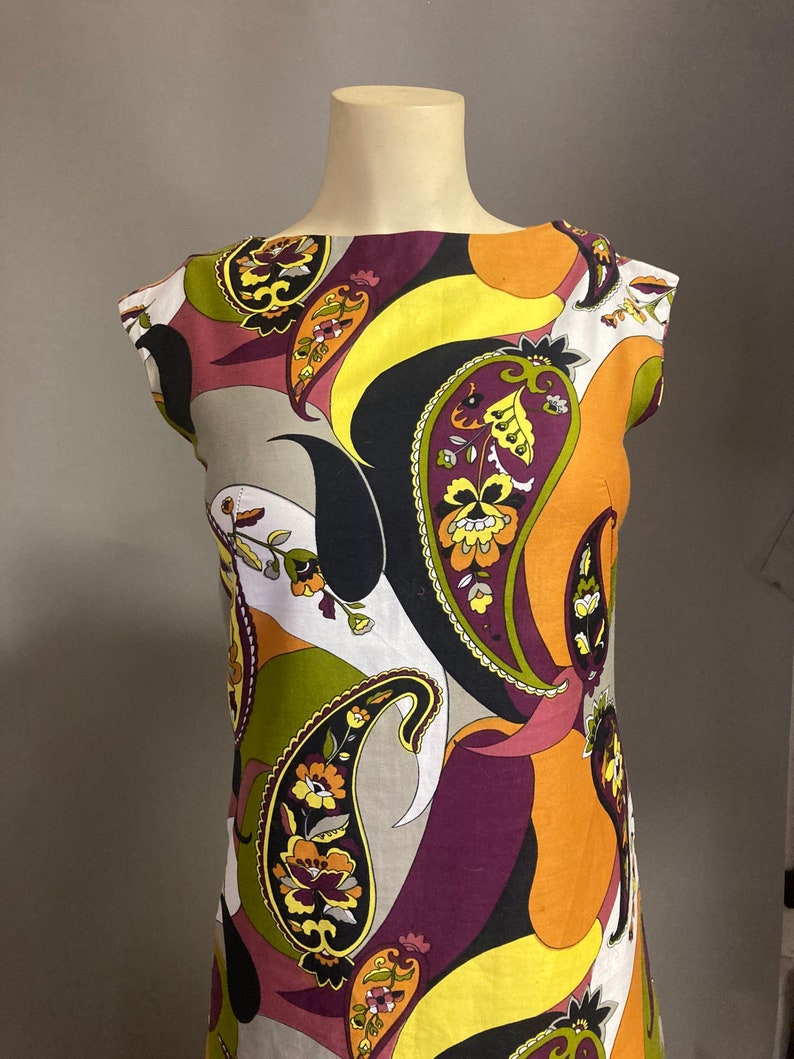 Vintage 60s 70s Pucci-risqué Sexy Shift Dress/stunning Print/ Soft ...