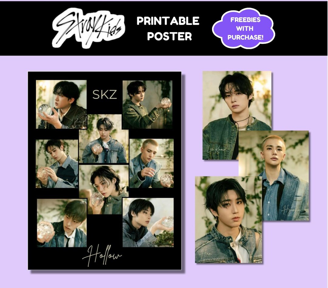 Stray Kids Printable "hollow" Posters Set of 9 *FREEBIES INCLUDED* - Etsy