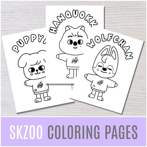 Stray Kids Coloring Sheets - Etsy