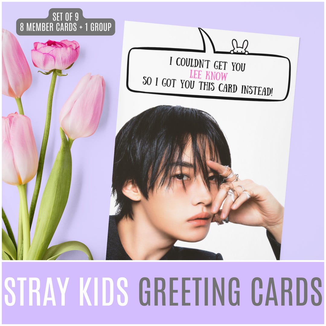 Funny Stray Kids Greeting Card Set | K-pop Gift (digital Download) - Etsy
