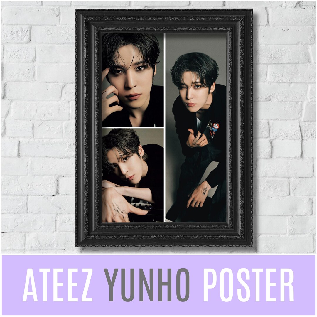 ATEEZ Yunho Collage Poster: Kpop Room Decor, Color & B/W (PDF Download ...