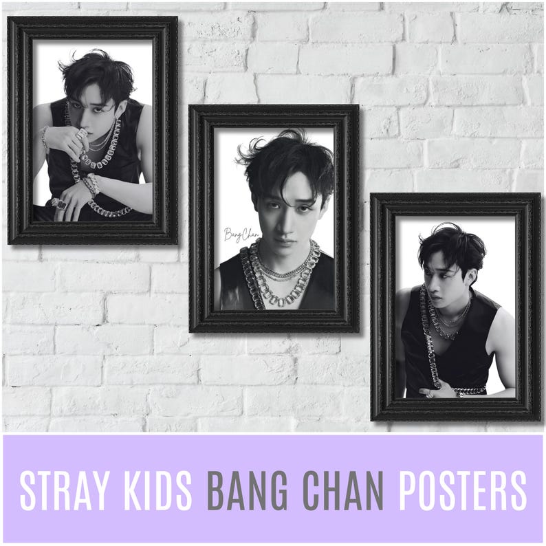 Bang Chan Stray Kids Poster Set: Minimalist Kpop Wall Art (digital ...
