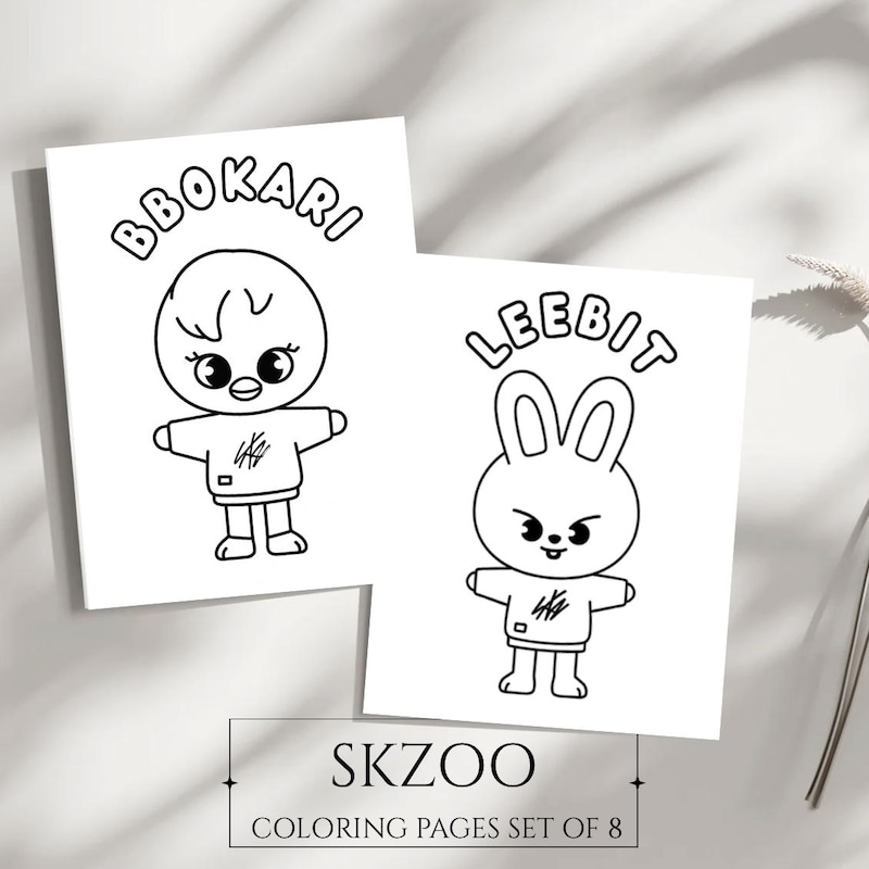 Skzoo Coloring Pages - Etsy