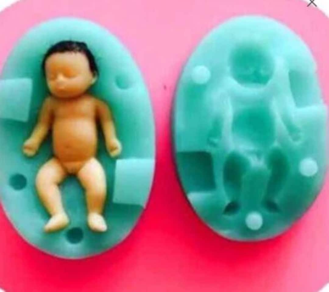 Baby Silicone Mold: Polymer Clay Doll Mold (4x1.5cm) - Etsy