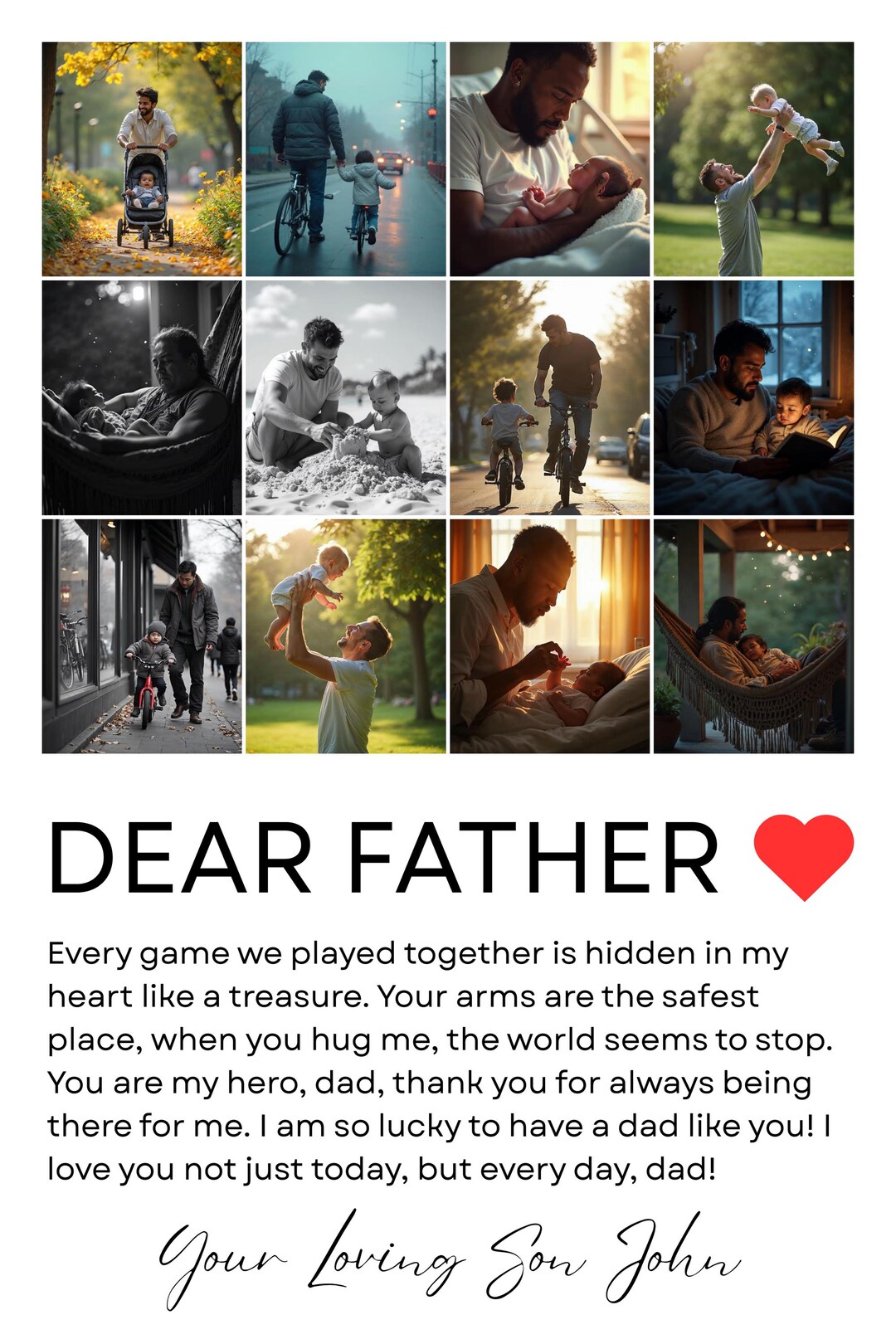 Father's Day Poster | Father's Day Gift | Papa Day Poster | Dad Poster ...