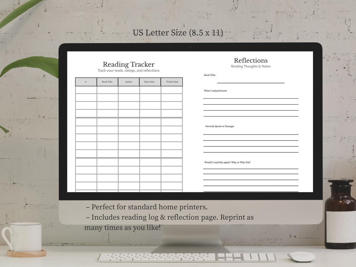 Reading Tracker Printable Bundle | US Letter & A4 PDF | Book Log ...