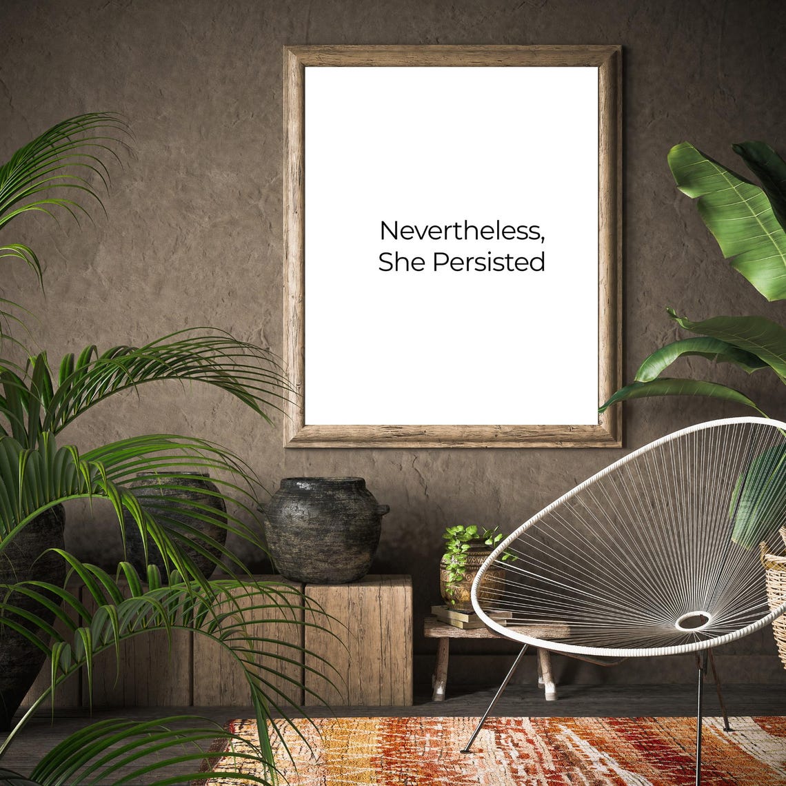 Nevertheless, She Persisted Printable, Minimalist Wall Print ...