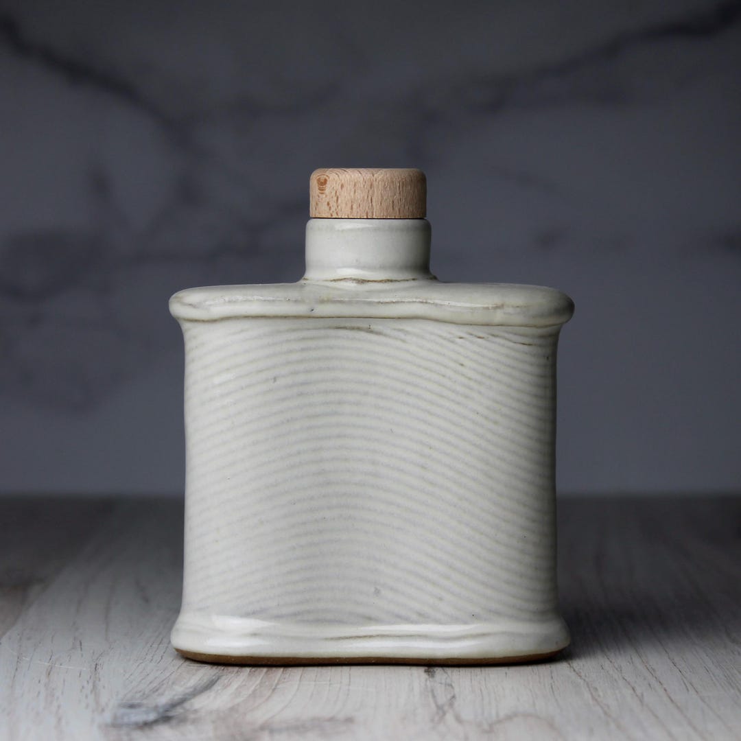 Ceramic Pocket Flask - Cottage White. FREE SHIPPING! - Etsy